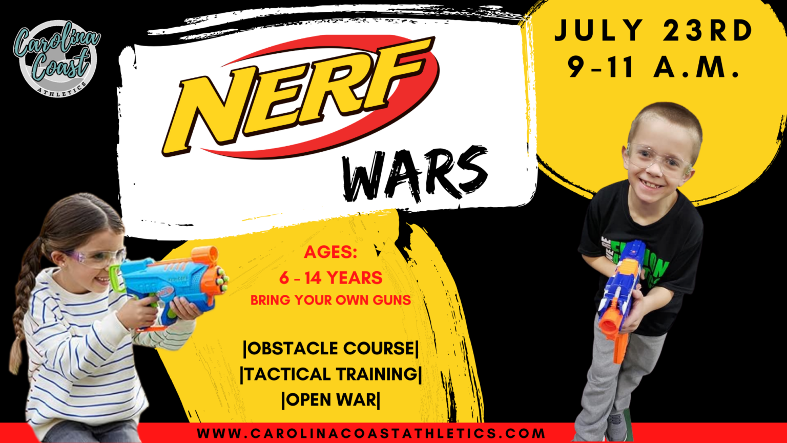 🔫 Nerf Wars Camp - Carolina Coast Athletics
